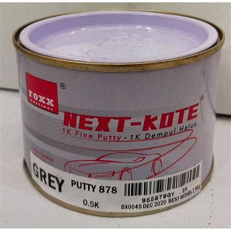 Foxx Fine Putty 1k Next Kote Simen Kereta Putty 878 Grey 0 5k Shopee Malaysia