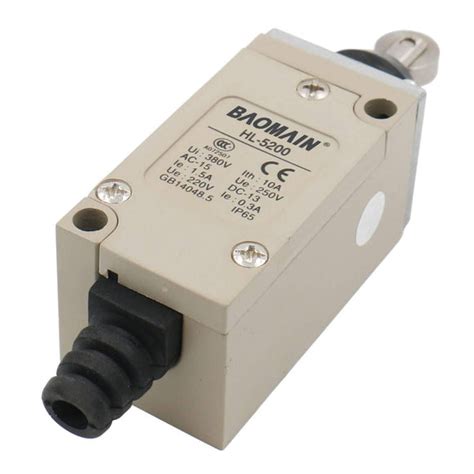 Baomain Limit Switch Hl 5200 Parallel Roller Plunger Momentary 380v10a Baomain