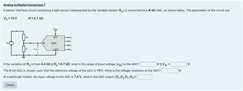 solved analog to digital conversion 1a sensor interface