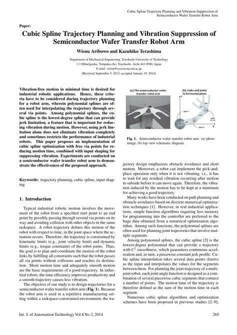 Pdf Cubic Spline Trajectory Planning And Vibration Suppression Of