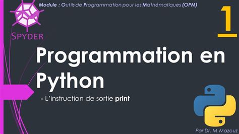 1 Programmation En Python Linstruction De Sortie Print البرمجة مع البايثون تعليمة الإخراج