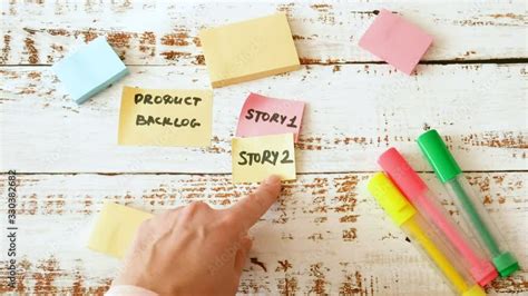 Software Scrum Agile Board With Paper Tasks Agile Software Development Methodologies Concept