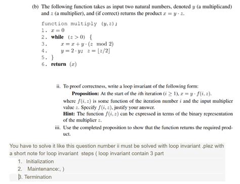 B The Following Function Takes As Input Two Natural Chegg