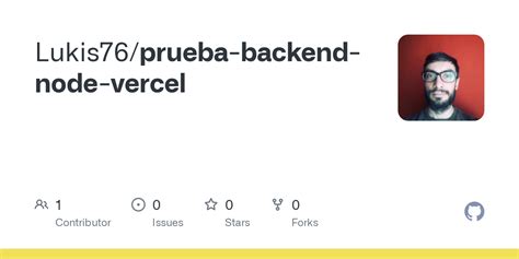 Github Lukis76prueba Backend Node Vercel