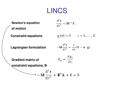 Ppt Lincs A Linear Constraint Solver For Molecular Simulations