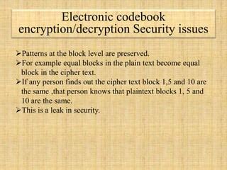 Block Cipher Modes Of Operation PPTX
