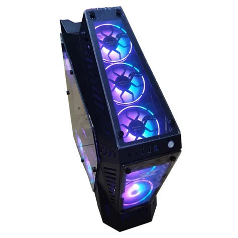 Tower ATX Special Design Gaming Casing With Cooling RGB Fans PC Case Tempered Glass SPCC