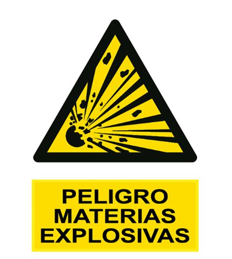 Señal Cartel De Peligro Materias Explosivas Serior