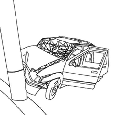 Car Crash Coloring Pages At Getdrawings Free Download