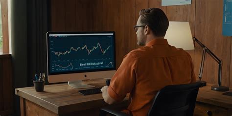 a man sits at a desk with a graph showing the graph of graph graph premium ai generated image