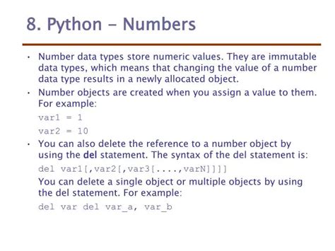 Ppt 8 Python Numbers Powerpoint Presentation Free Download Id