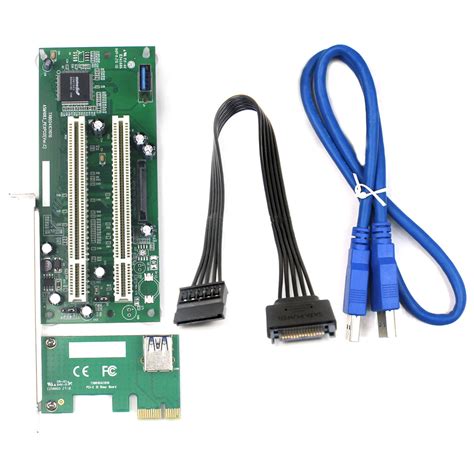 XT XINTE PCI E Express X To Dual PCI Riser Extend Adapter Card USB Add On Cards Converter