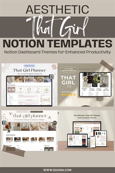5 free aesthetic notion dashboard templates — diaxna