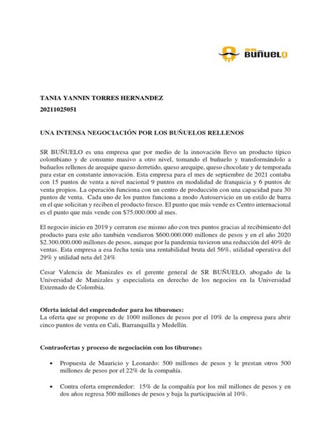 Una Intensa Negociación Por Los Buñuelos Rellenos Pdf