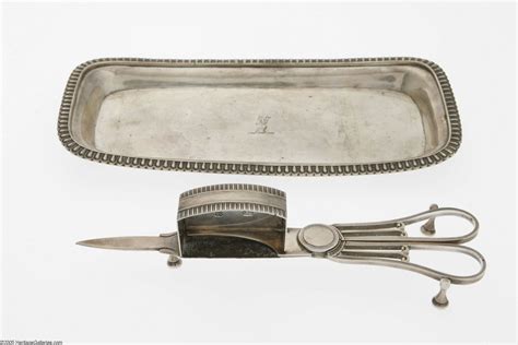 An English Silver Candle Snuffer And Tray Mark Of Rebecca Emes And Lot 30616 Heritage Auctions