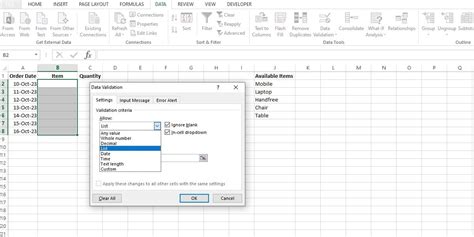 What Is Data Validation In Excel How To Add Use And Remove It Spreadsheets Expert