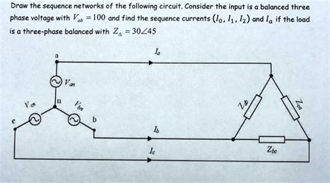 Solved Draw The Sequence Networks Of The Following Circuit Consider The Input Is A Balanced