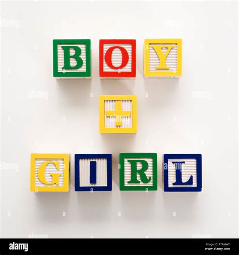 Alphabet Toy Building Blocks Spelling The Words Babe Plus Girl Stock Photo Alamy