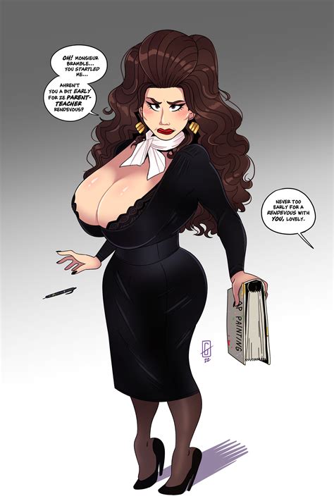 Rule 34 Blouse Brown Hair Bursting Breasts Camille Grumpy Tg French