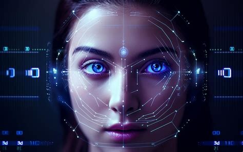 Premium Ai Image Biometrics Concept Facial Recognition System