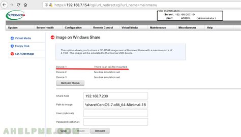 Configure And Mount Samba Share In Supermicro Ipmi Virtual Media Cd
