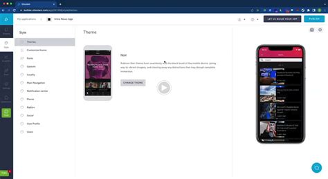 install and modify your app theme within shoutem app builder shoutem