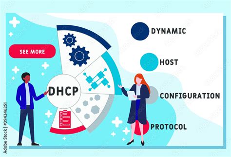 Vector Website Design Template Dhcp Dynamic Host Configuration Protocol Acronym Business
