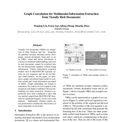 Graph Convolution For Multimodal Information Extraction From Visually Rich Documents Acl Anthology