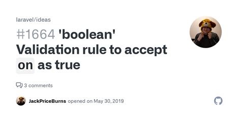 Boolean Validation Rule To Accept `on` As True · Issue 1664 · Laravelideas · Github