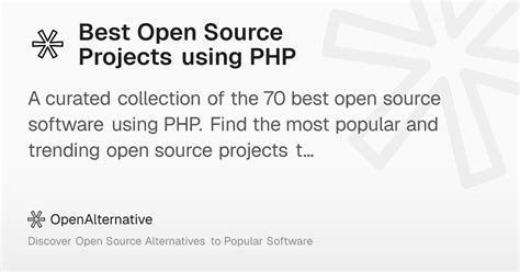 10 Best Open Source Projects Using Php In 2025