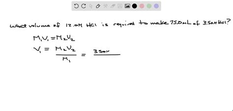 SOLVED What Volume Of Water Must Be Added To ML Of M HCl To Make A Solution Which Is