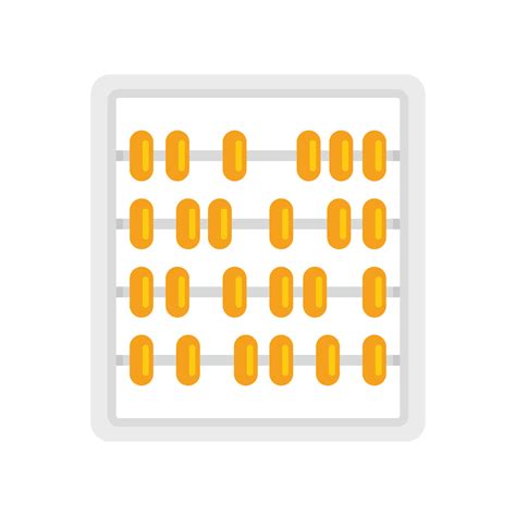 School Abacus Icon Flat Vector Math Calculator 17337146 Vector Art At Vecteezy