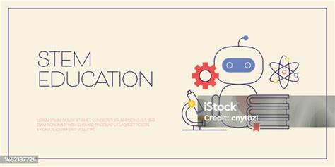 라인 아이콘을 사용한 Stem 교육 관련 디자인 기술 과학 학습 수학 로봇 공학 Stem 주제에 대한 스톡 벡터 아트 및 기타 이미지 Stem 주제 수학 아이콘
