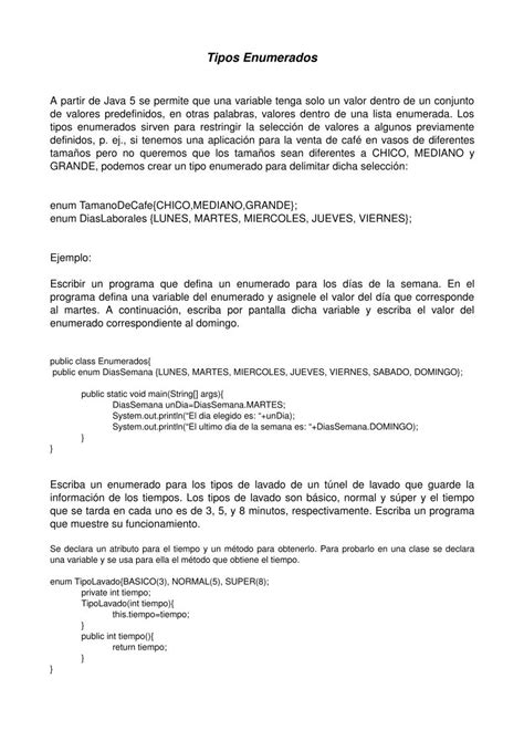 Pdf De Programación Tipos Enumerados