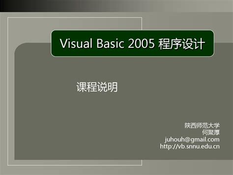 visual basic 2005 程序设计》课程介绍 word文档在线阅读与下载 无忧文档