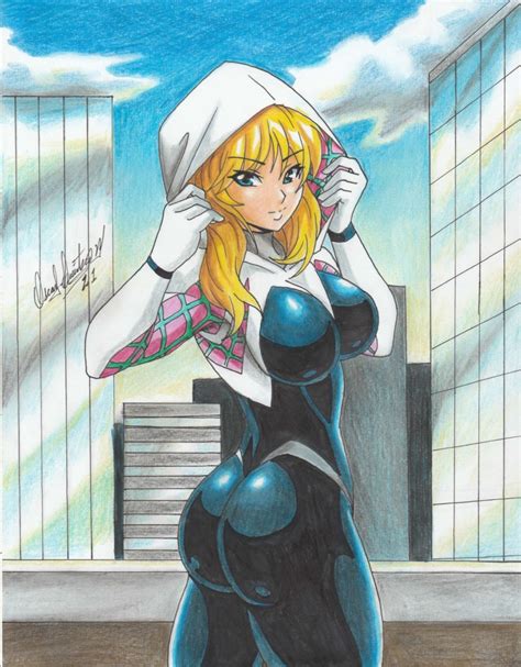 Rule 34 1girls 2021 Ass Big Breasts Blonde Hair Blue Eyes Gwen Stacy Marvel Pencil Artwork