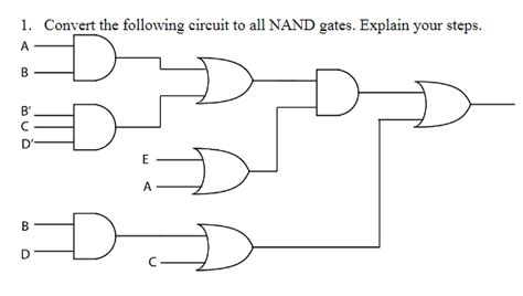Solved Convert The Following Circuit To All NAND Gates Chegg Com