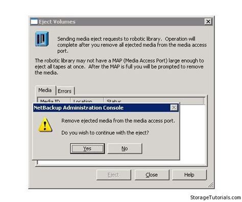 How To Eject Media From Tape Library In Netbackup