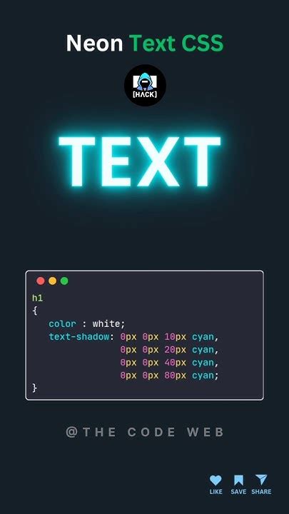 How To Create Neon Text With Css । Shorts Shortsvideo Coding Neon Css3 Csspropertys Html5