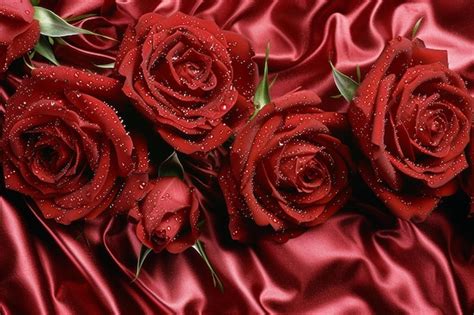 Ruby Romance Red Wallpaper Premium Ai Generated Image