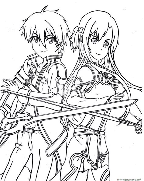 Sword Art Online Kirito Coloring Pages