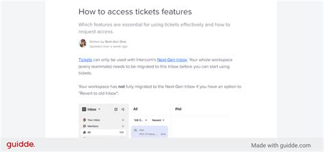 How To Access Tickets On Intercom Guidde Gallery