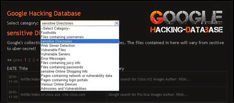 Awesome Hacks Google Dorks Or Google Hacking 6