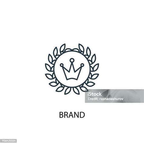 브랜드 컨셉 라인 아이콘입니다 간단한 요소 그림입니다 브랜드 컨셉 개요 기호 디자인 웹 및 모바일 Ui Ux에 사용할 수