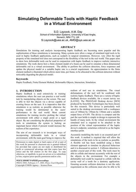 pdf simulating deformable tools with haptic feedback in a virtual
