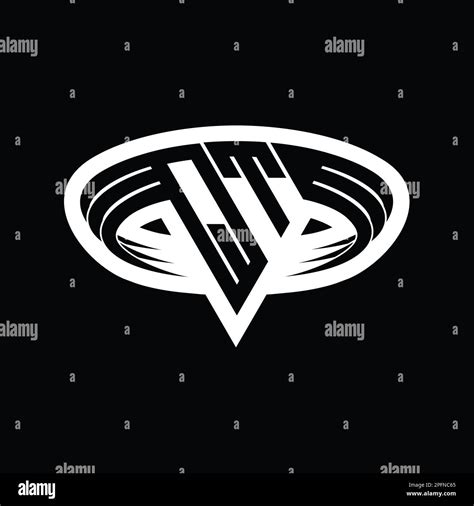 QT Logo Monogram Letter With Triangle Shape Slice Isolated Outline Design Template Stock Photo