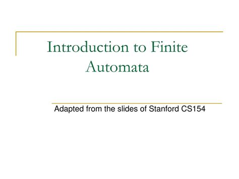 Ppt Introduction To Finite Automata Powerpoint Presentation Free
