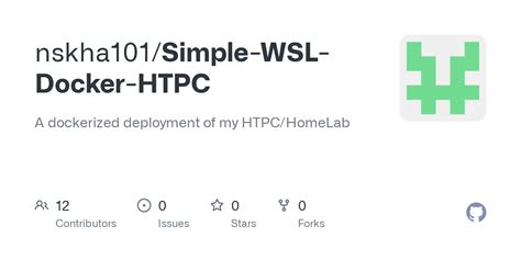 Github Nskha101simple Wsl Docker Htpc A Dockerized Deployment Of My