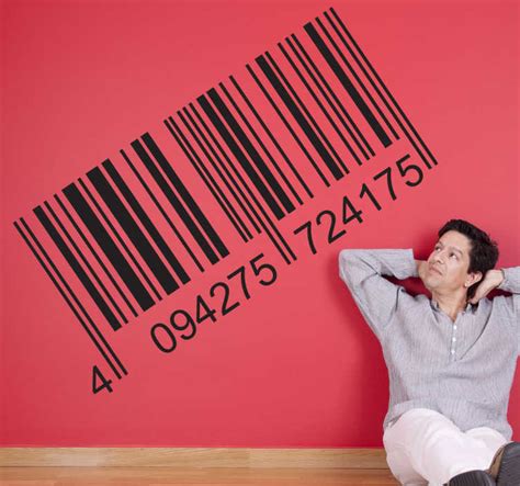 Bar Code With Numbers Sticker Tenstickers