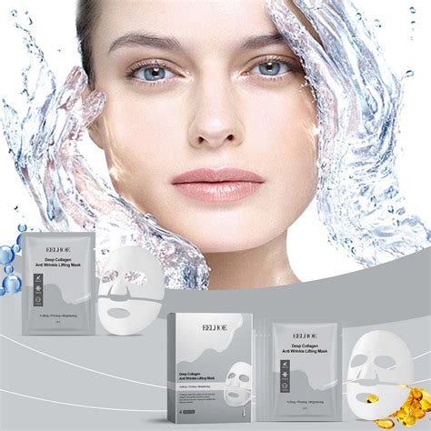 Deep Collagen Overnight Mask 37gx4ea The Real Collagen 2160000ppb Facial Hydrogel Masks